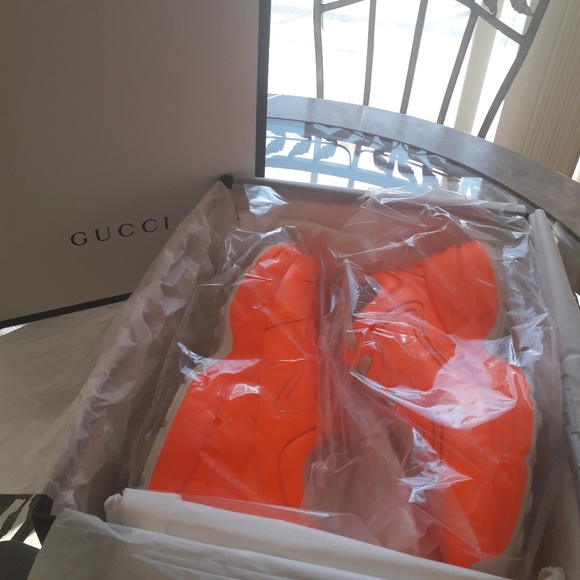 Gucci | Shoes | Gucci Rhyton Flourescent Orange Mens Sizes 9 7 | Poshmark